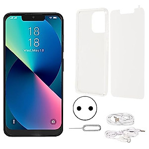 LANTRO JS White 6.2in Smart Phone with 6GB RAM, 128GB Storage, 7000mAh Battery, 8MP/16MP Cameras, MT6889 Ten Core Processor, Android 11.0, EU 100-240V Compatible