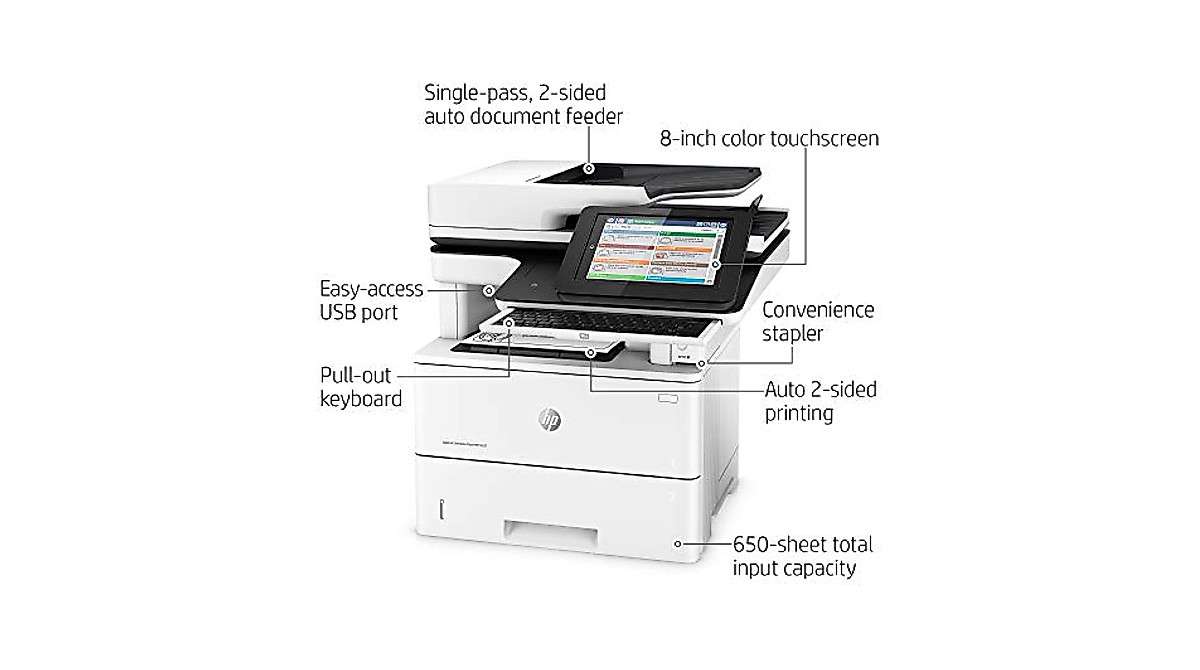 HP LaserJet Enterprise Flow MFP M527c - Fast, Secure Printing