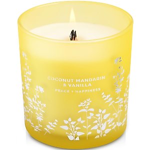 Coconut Mandarin and Vanilla Wood Wick Scented Candle | Big Candle for Home Decor 10.6 oz Scented Soy Candle, Relaxing Candles for Women and Men, Aromatherapy Candle Gift