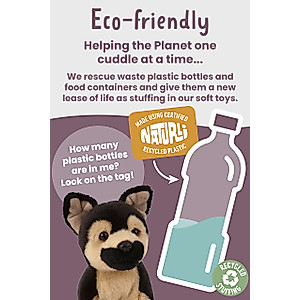 Living Nature German Sheperd Puppy Stuffed Animal | Fluffy Dog Animal | Soft Toy Gift for Kids | 6 inches