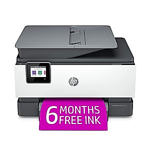 HP OfficeJet Pro 9015e Wireless Color All-in-One Printer with 6 Months Free Ink (1G5L3A) (Renewed Premium)