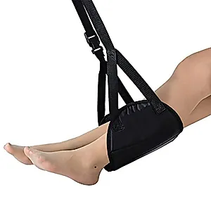 EMVANV Airplane Footrest, Portable Carry-on Foam Flight Airplane Travel Footrest Leg Hammock, Airplane Travel Accessories - Reduce Swelling and Soreness(21 * 45CM)