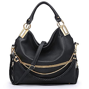 Dasein Women Purses Handbags Fashion Hobo Bags Vegan Leather Purse Ladies Handbag Casual Tote Rhinestone Satchel Shoulder Bag