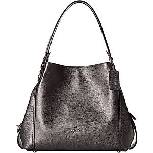 COACH Metallic Leather Edie 31 Sv/Metallic Graphite One Size