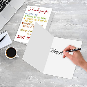 Ziwenhu Funny Father's Day Card, Best Dog Dad, Dog Dad Card, Pawther's Day Card, Happy Father’s Day Thank You Card for Dog Dad, Fathers Day Idea, Dog Dad Gifts From Dog