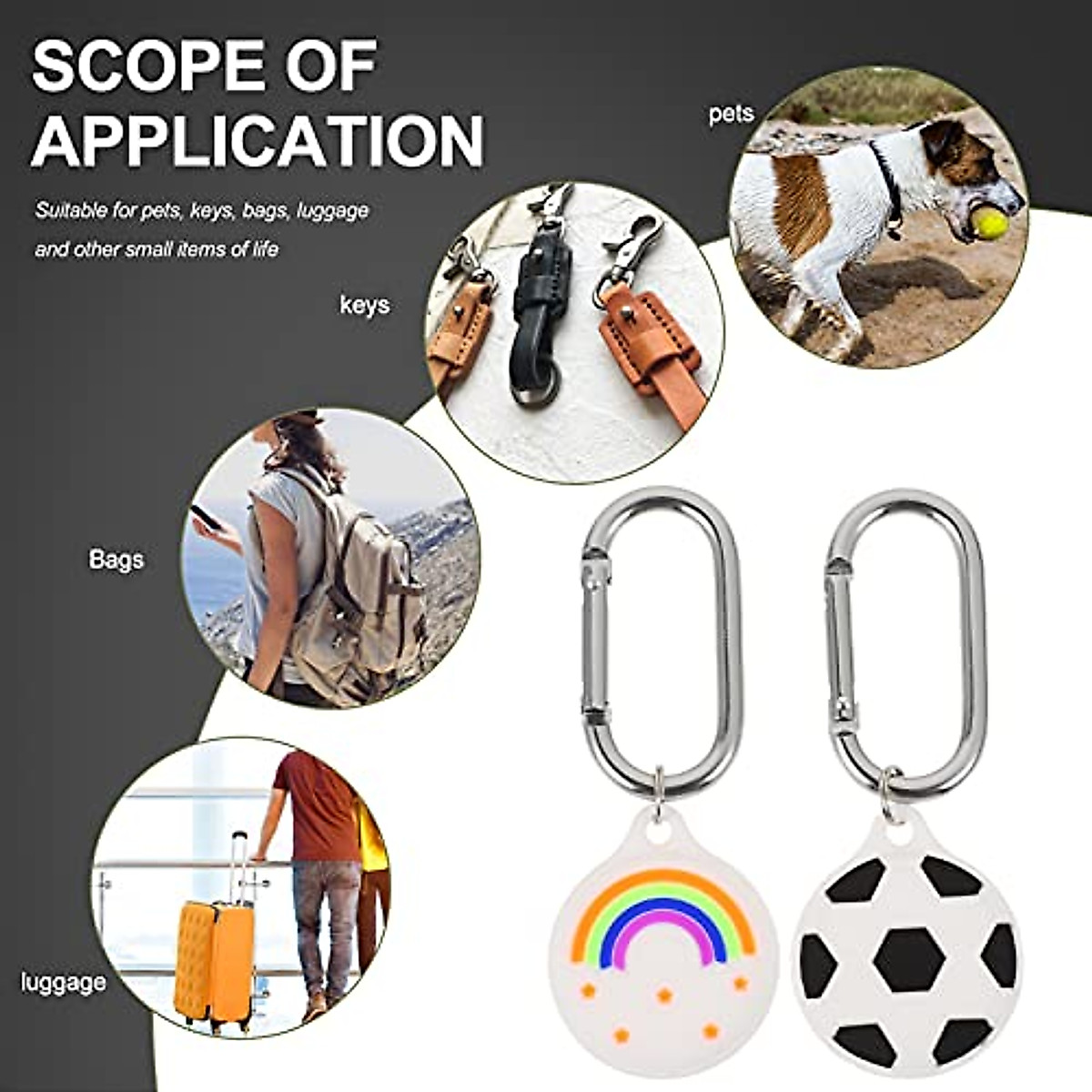 Mikikit 2pcs Portable Shockproof Tracer Covers Locator Cases Tracer Cases Covers Tracer Cases