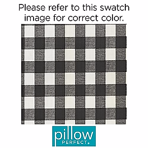 Pillow Perfect Outdoor/Indoor Anderson Matte Bench/Swing Cushion, 1 Count (Pack of 1), Black