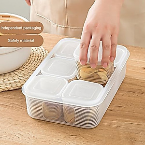 ehozirta Leak-Proof Soup Boxes,Food Storage Containers with Twist Lid, 1/2/4/6 Pcs Kitchen Coup Storage Box with Scale,Transparent Airtight Lock Soup Freezer Storage Container,Food Storage Case 1pc