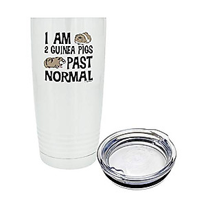 ThisWear I Am 2 Guinea Pigs Past Normal 20oz. Stainless Steel Insulated Travel Mug With Lid White