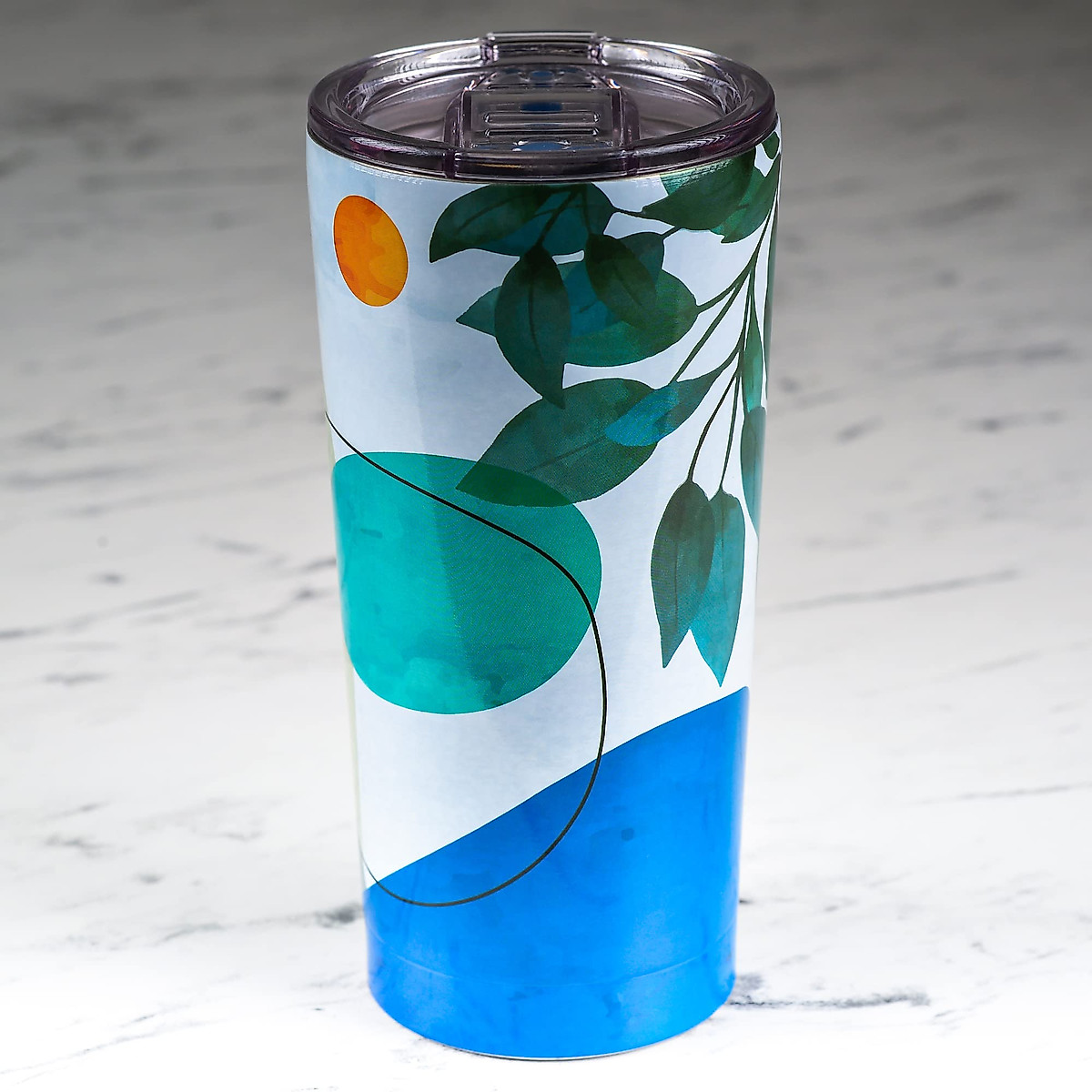 Greenline Goods Frida Kahlo Floral Insulated Travel Tumbler – 20 oz Triple Insulated Stainless Steel Coffee Tumbler with Lid, Dishwasher Safe, Non-Slip Silicone Base, Double Wall, Vacuum Sealed