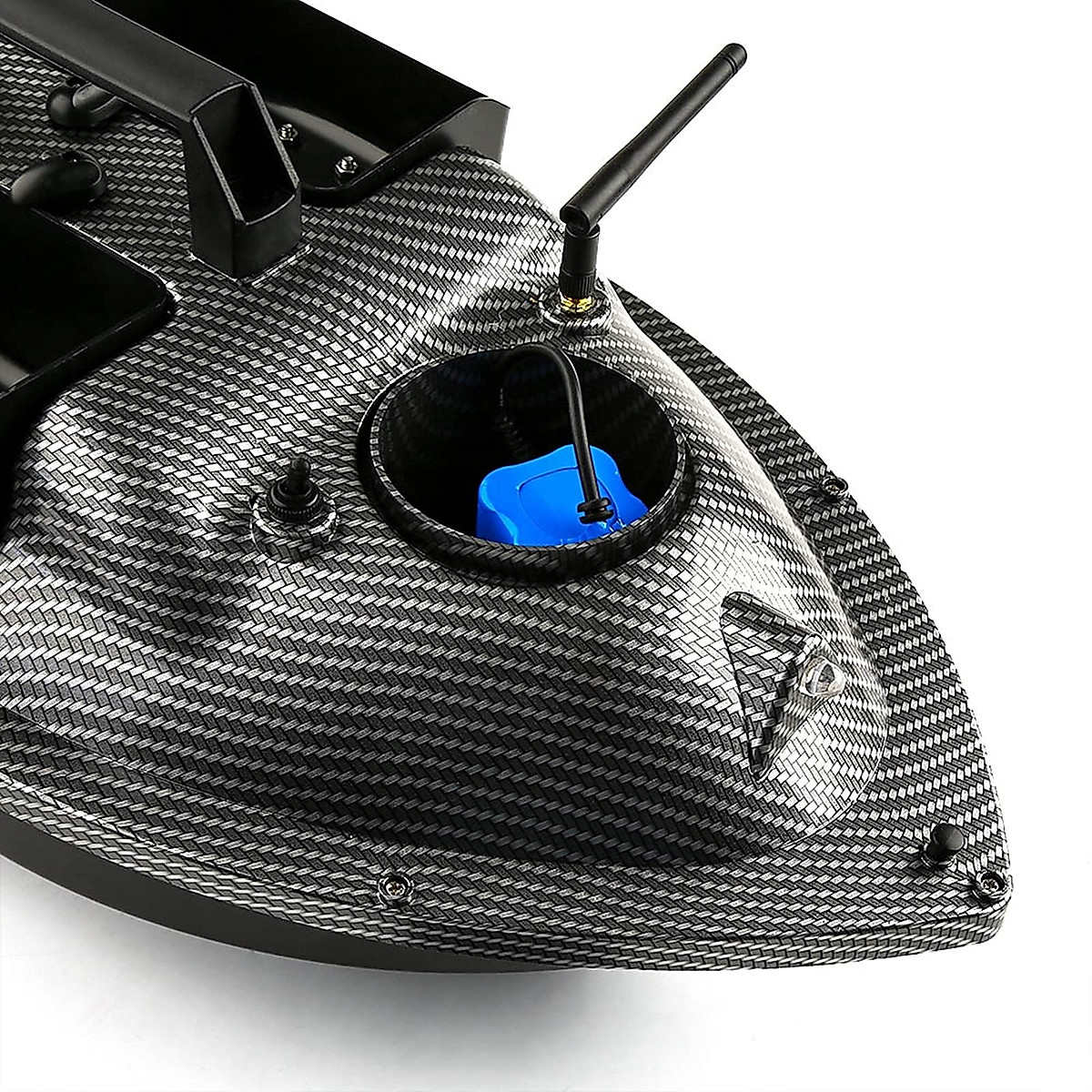 AHWZ Fish Finder - RC Boat - Fishing Bait Boat Fish Finder 2Kg Loading 500M Remote Control Double Motor Night Light,Boat with Fish Finder