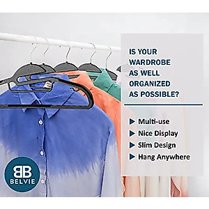 Rubber Coated Plastic Hangers (Black)