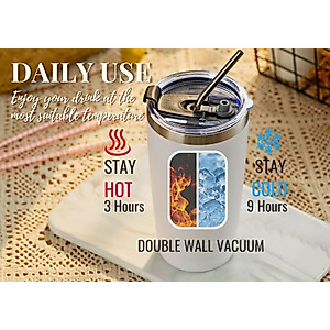 Onebttl Sea Glass Collector Gifts for Women, Tumbler Travel Coffee Mug, Stainless Steel Insulated with Lid 20oz/590ml