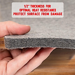 MOHOM 15" x 12" Wool Pressing Mat 100% New Zealand Felted Wool Ironing Mat Pad Blanket for Quilter, Sewing, Quilting Supplies and Notions