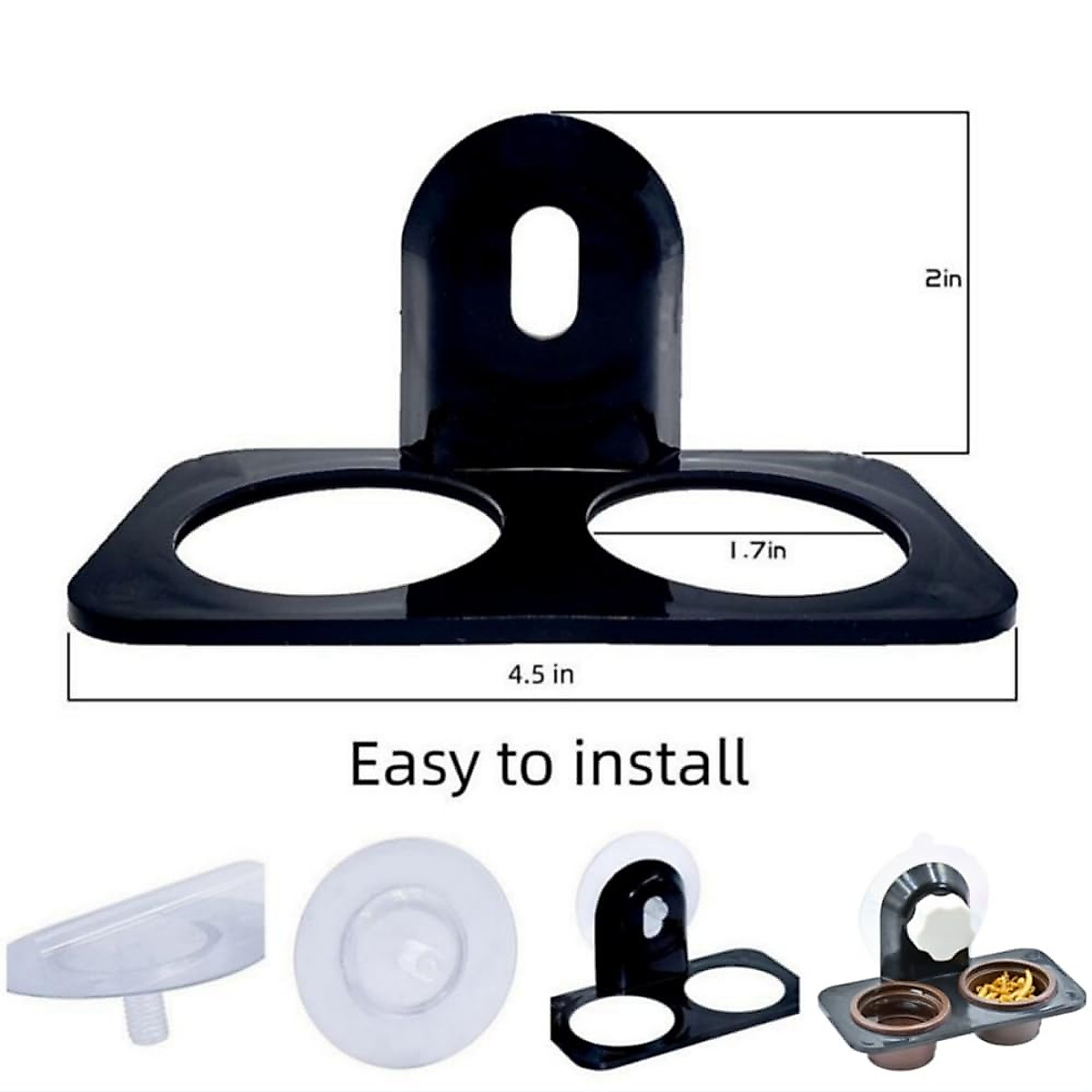 MRTIOO 100 Eco Cups + Feeding Ledge [Non-Suction Cup], Reptile Food Bowls and Water Dish, for Crested Gecko Lizard Or Other Small Pet Feeder Ledge Accessories Supplies (100 Cups + Ledge)