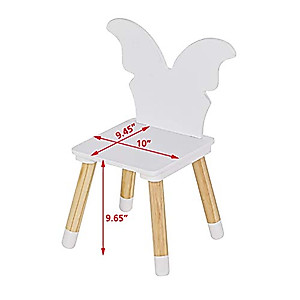 UTEX Kids Table with 4 Chairs Set, Kid Table and Chairs Set for Girls, Toddlers, Boys, 5 Piece Kiddy Table and Chair Set, White