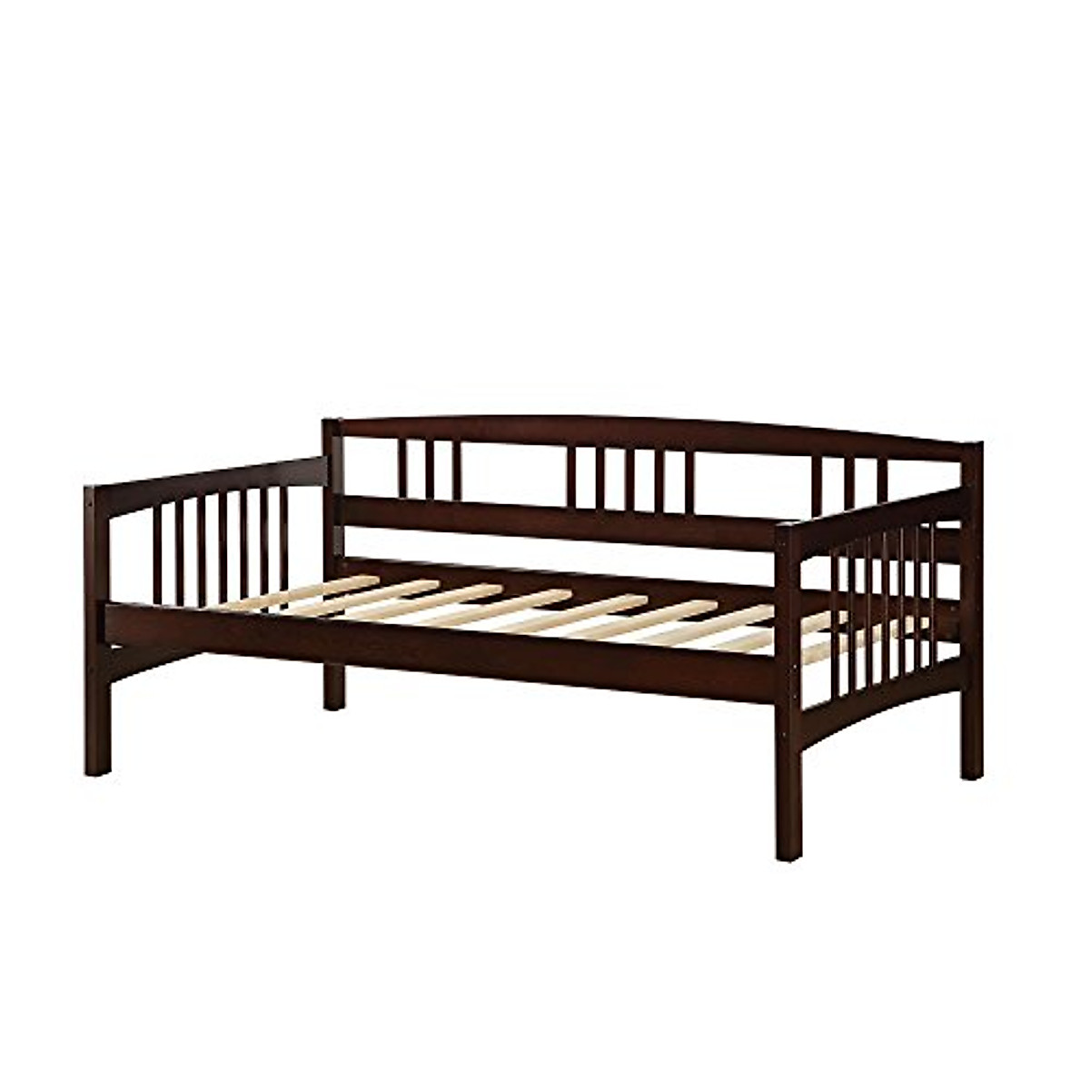 DHP Kaybed Solid Wood Twin Espresso Contemporary Bed Frame