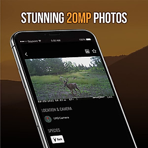 Spypoint LM2 Twin Pack Cellular Trail Camera - 20MP Photos, Infrared Game Night Vision Photos, 90' Flash Trail Camera & Detection Range + SD Cards + Spudz Microfiber Cloth (LM2-Nationwide)