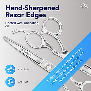 Equinox Barber & Salon Styling Series, Barber Hair Cutting Scissors/Shears, 6.0" Overall Length