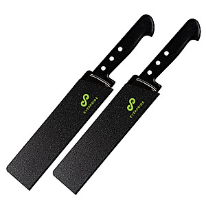 EVERPRIDE 8 Inch Chef Knife Sheath Set (2-Piece Set) Universal Blade Edge Cover Guards for Chef and Kitchen Knives – Durable, BPA-Free, Felt Lined, Sturdy ABS Plastic – Knives Not Included