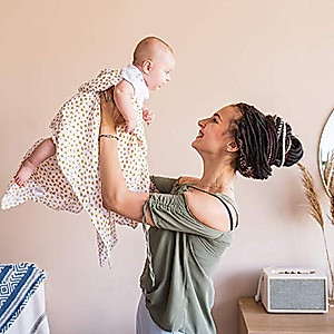 100% Organic Muslin Swaddle Blankets - Breathable, Lightweight, Silky Soft Muslin Baby Swaddle - Large Muslin Blankets Baby Perfect for Newborns and Toddlers - 3 Pack Unisex Neutral Colors