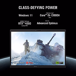 ASUS ROG Flow Z13 (2023) Gaming Laptop Tablet, 13.4” Nebula Display 16:10 QHD 165Hz, GeForce RTX 4050, Intel Core i9-13900H, 16GB LPDDR5, 1TB PCIe SSD, Wi-Fi 6E, Windows 11, GZ301VU-DS94,Black