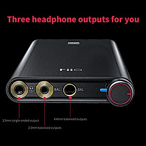 FiiO Q3 Headphone Amps Amplifier Portable High Resolution DAC DSD512 for Smartphones/PC/Laptop/Home/Car Audio Compatible with iOS/Android 2.5/3.5/4.4mm Output (Q3-MQA)