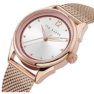 Ted Baker LUCHIAA Women's Rose Gold Stainless Steel Mesh Band Watch (Model: BKPLUF905)