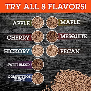 Camerons Smoking Wood Pellets (Competition Blend, 1 Pint)- Kiln Dried BBQ Pellets- 100% All Natural Barbecue Smoker Chips- for Pellot Smokers and Pellet Grills - Easy Combustion, Infuse Smokey Flavor