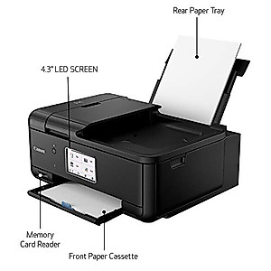 Canon TR8620a All-in-One Printer Home Office | Copier |Scanner| Fax |Auto Document Feeder | Photo and Document | Airprint (R) and Android, Black