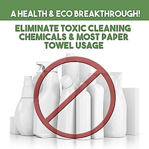 Life Miracle Nano Towels - The Amazing Eco Cloth That Cleans Virtually Any Surface with Only Water. No More Paper Towels Or Toxic Chemicals. 4-Pack (14x14, Grey)