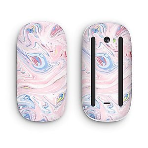 Design Skinz Marbleized Pink and Blue Swirl V2123 Vinyl Decal Compatible with The Apple Magic Mouse 2 (Wireless, Rechargable) with Multi-Touch Surface