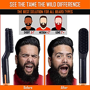 Tame's Easy Glide Beard Straightener Essential Kit and Tame's Orange Walnut Beard Soap Bundle