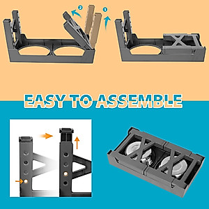 Niubya Elevated Dog Bowls with 2 Stainless Steel Dog Food Bowls, Raised Dog Bowl Adjusts to 5 Heights (3.15", 8.66", 9.84",11.02", 12.2") for Small Medium and Large Dogs