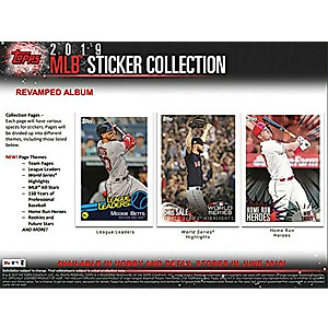2019 Topps Baseball MLB Stickers Box (50 Packs/4 Stickers)
