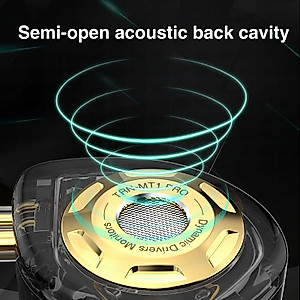 FEDAI TRN MT1 PRO in Ear Monitor Earbuds, 10mm Composite Dual Magnetic Dynamic Earphones Sport Earbuds in Ear Earphones Sport Noise Cancelling Headphone with Detachable C Pin Cable(with mic, Black)