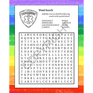 ZOCO - Emergency and Learn about 911 - Educational Coloring Books (50 Bulk Pack, With Crayons) - Police Handouts for Kids - Community Relations - Games, Puzzles, Activities