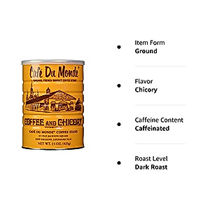 Cafe Du Monde Coffee with Chicory, 15-Ounce (Pack of 2)