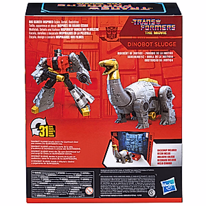 Transformers Studio Series 86-15 Leader Class The The Movie 1986 Dinobot Sludge Action Figure, Ages 8 and Up, 8.5-inch