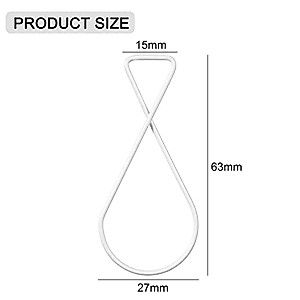 60 Pieces Drop Ceiling Hooks Clips Ceiling Tile Hooks Drop Ceiling Clips for Hanging Classroom Ceiling Hangers Suspended Tile Hanger for Classroom Office Home Wedding Decorations (White, 60 Pcs)