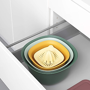 Brabantia Tasty+ Mixing Bowl Set with Colander and juicer