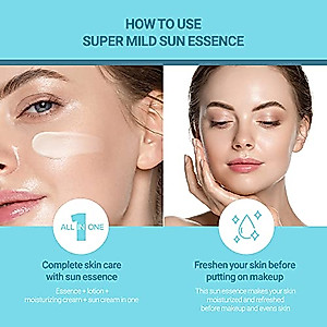 SCINIC Enjoy Super Mild Sun Essence SPF50+ PA++++ 1.69 fl oz(50ml) | A Lightweight Hydrating Sun Essence That leaves No Sticky Feeling | Korean Skincare