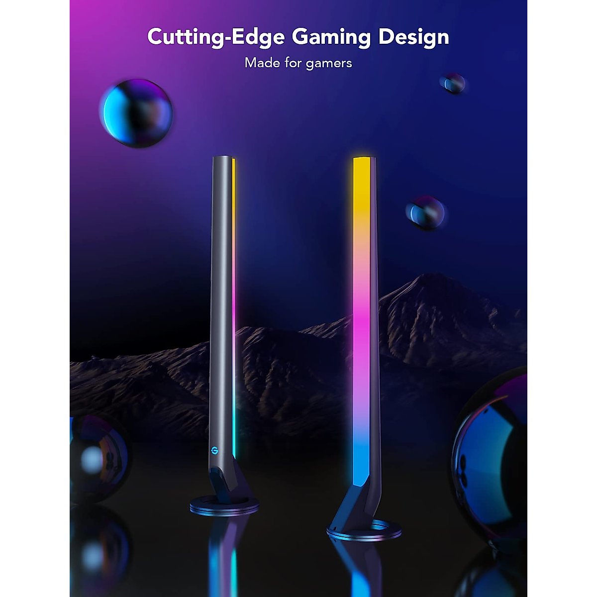 Govee RGBIC Gaming Light Bars H6047 with Smart Controller, Wi-Fi Smart LED Gaming Lights with Music Modes and 60+ Scene Modes Built, Works with Alexa & Google Assistant, Game Room Lights Decor