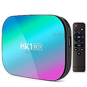 Android 9.0 TV Box HK1 Box Android TV Box 4GB RAM 64GB ROM, Dual-WiFi 2.4GHz/5GHz BT Amlogic S905X3 Quad Core 64 Bits 3D/8K Full HD/H.265/USB3.0 Android Box