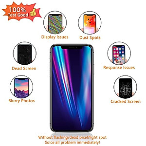 for iPhone XR Screen Replacement 6.1", Bsz4uov 3D Touch LCD Display Digitizer Assembly for A1984, A2105, A2106, A2108, with Magnetic Screws Map Waterproof Frame Adhesive Sticker and Full Repair Tools