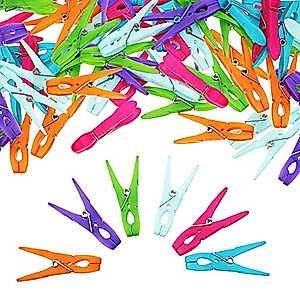 Boao 48 Pieces Washing Line Pegs Clothes Pegs Strong Clothes Pegs Clothespin Clothes Clips Firm Grip Soft Plastic Laundry Pegs for Home Clothes Windproof Supplies (Rainbow Color)
