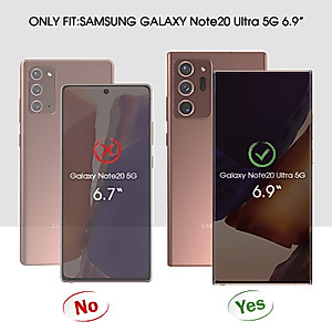 BENTOBEN Note 20 Ultra Case, Clear Glitter Bling Sparkly Slim Soft TPU Rugged Shockproof Protective Bumper Phone Case Cover for Samsung Galaxy Note 20 Ultra 6.9" 5G,Clear Glitter