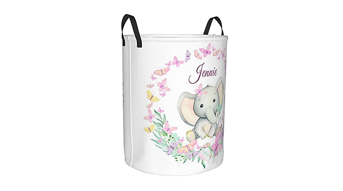 Puurbol Custom Elephant Laundry Hamper - Personalized Gift