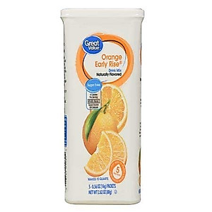 Great Value Orange Early Rise Drink Mix, 5 Count (Pack of 2)