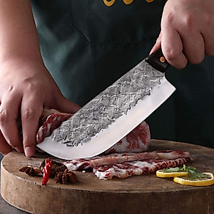 Meat and Vegetable Cleaver Hand Forged Butcher Knife Chef Knife Set Kitchen Knife Pack